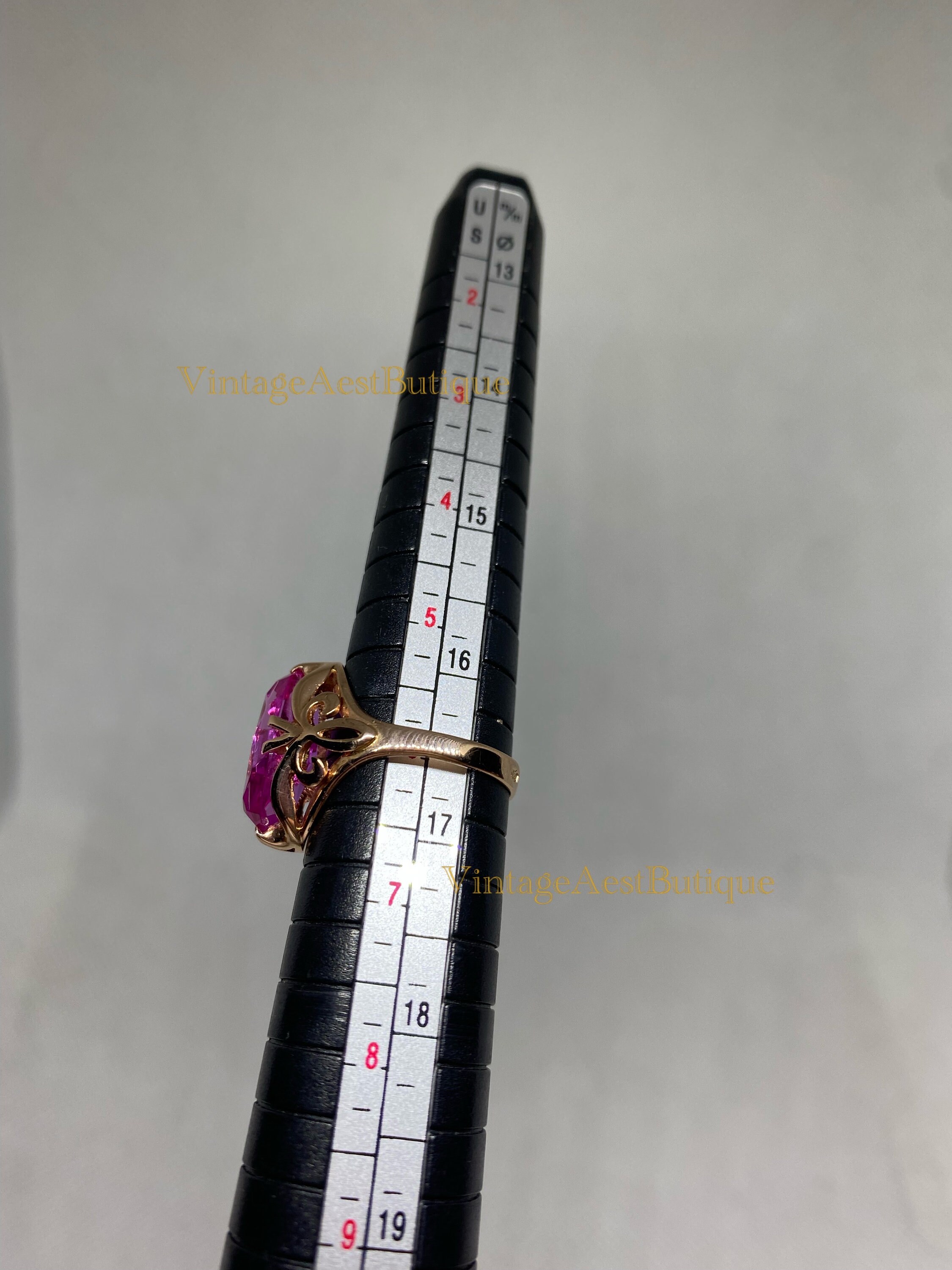 Vintage Original Rose Gold Ruby Ring 583 14KT , Rare Rose Gold Ruby ...