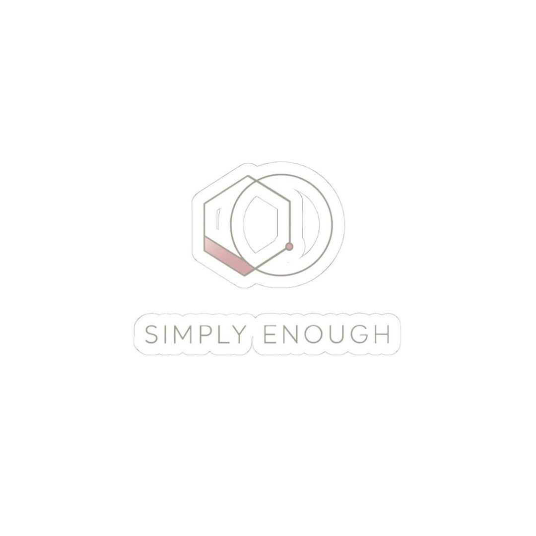 Simply Enough Logo Kiss-cut Sticker | Minimal Geometric Emblem - Etsy