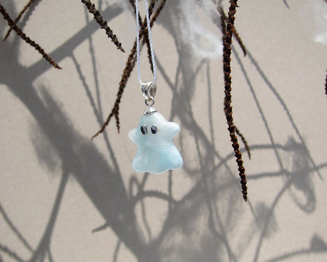 Kawaii Larimar Ghost Booooooo 3 Super Thin Ghost Pendant - Etsy