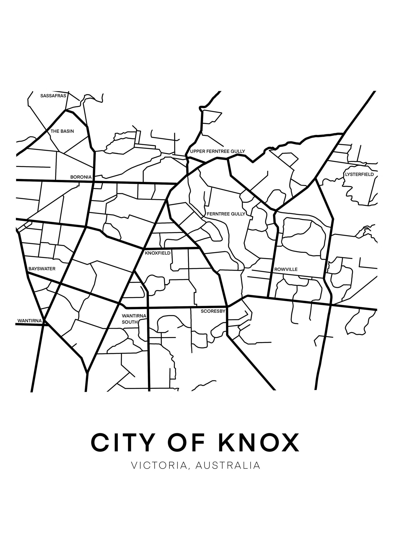 City of Knox Map Digital Print - Etsy