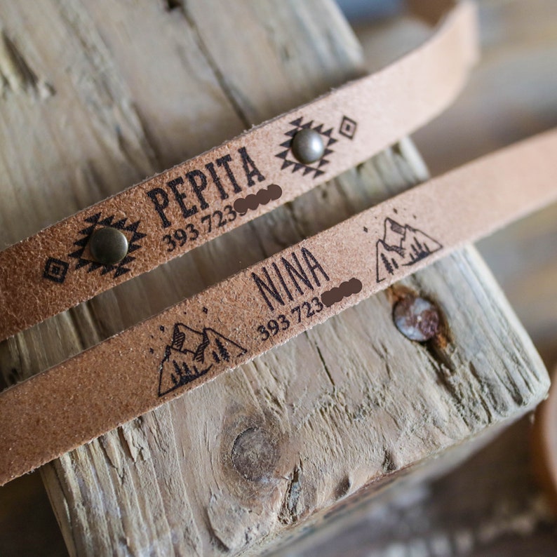 Dog neck band with name. Custom pet id. Engraved dog collar. | Etsy