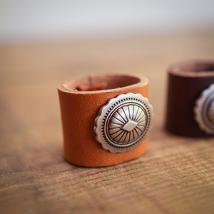 Concho Bandana. Leather Slide. Sliders. Cuff. Concho Turquoise Stone ...