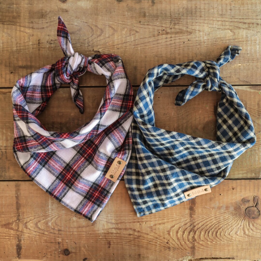 Flannel Bandana. Fall Dog Bandana. Plaid Bandana. Holiday Dog Bandana ...