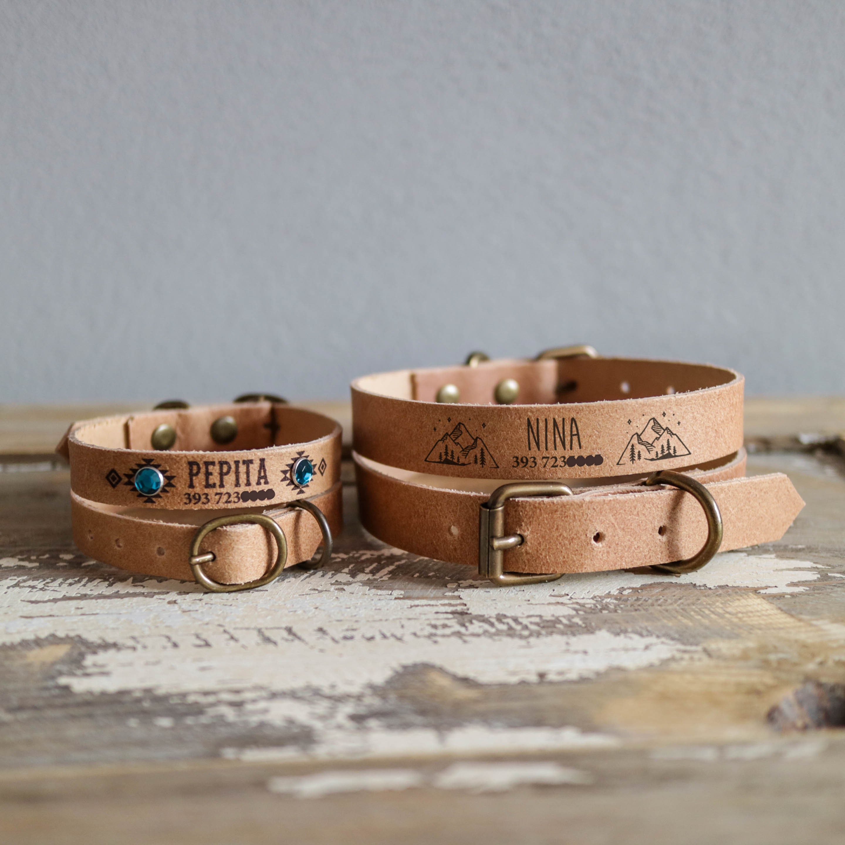 Dog neck band with name. Custom pet id. Engraved dog collar. | Etsy