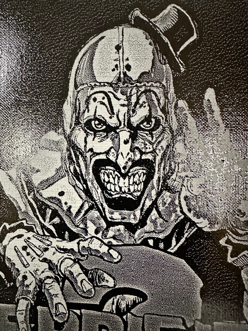 Laser Engraved Terrifier 2 Poster on a 9x12 Canvas - Etsy