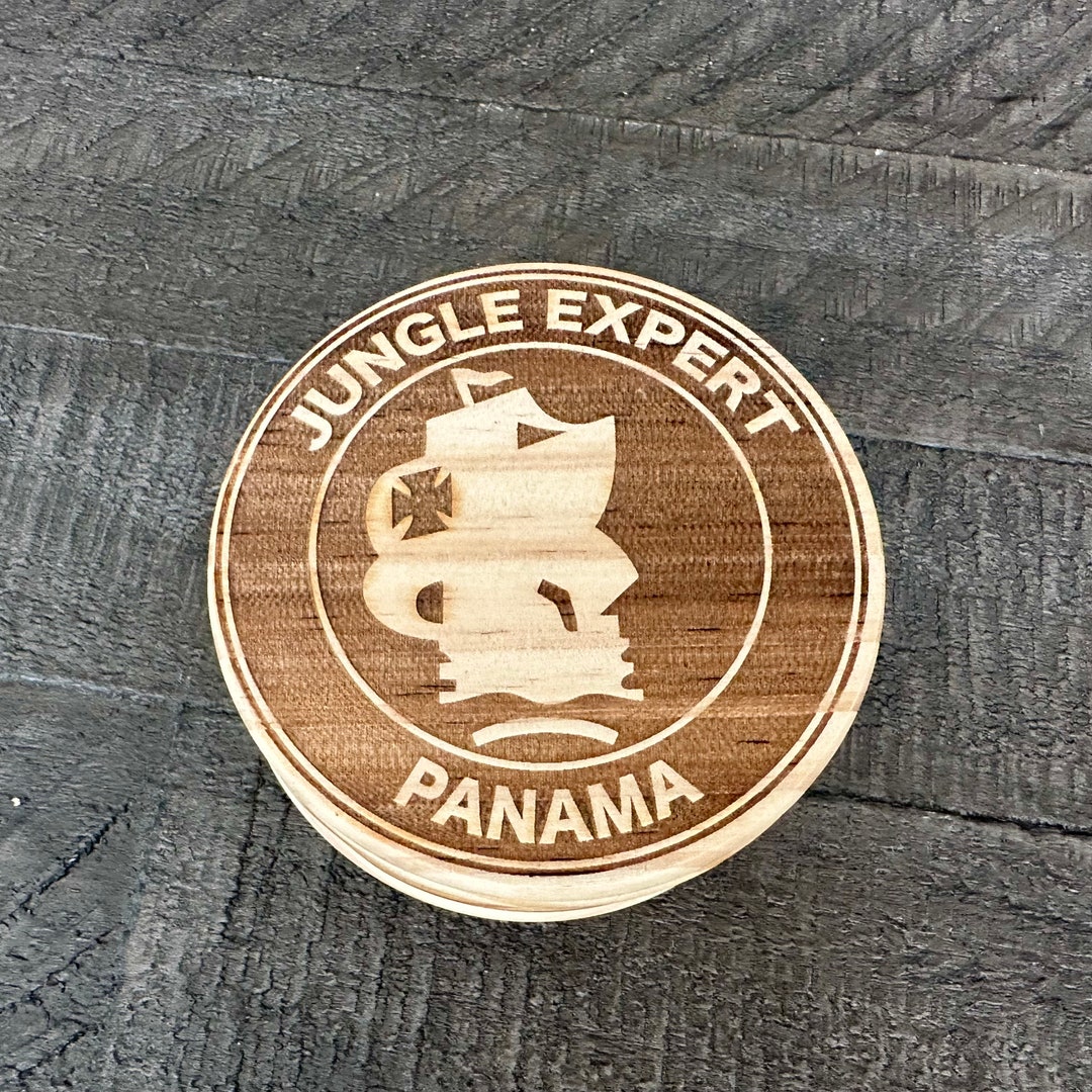 US Army Jungle Expert Panama Wood Coasters, Set of 4 Ea. - Etsy