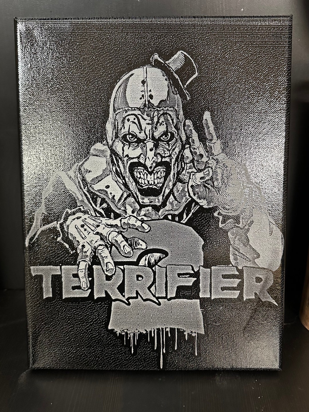 Laser Engraved Terrifier 2 Poster on a 9x12 Canvas - Etsy