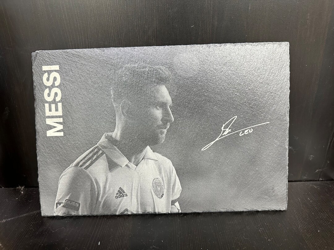 Laser Engraved Messi Slate Board 12x8 - Etsy