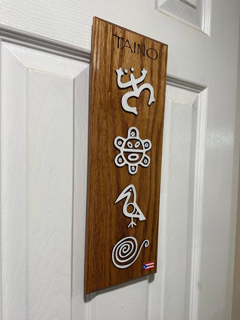 Large Solid Oak Taino Wall Plaque W/ Petroglyphs - B - Etsy Canada