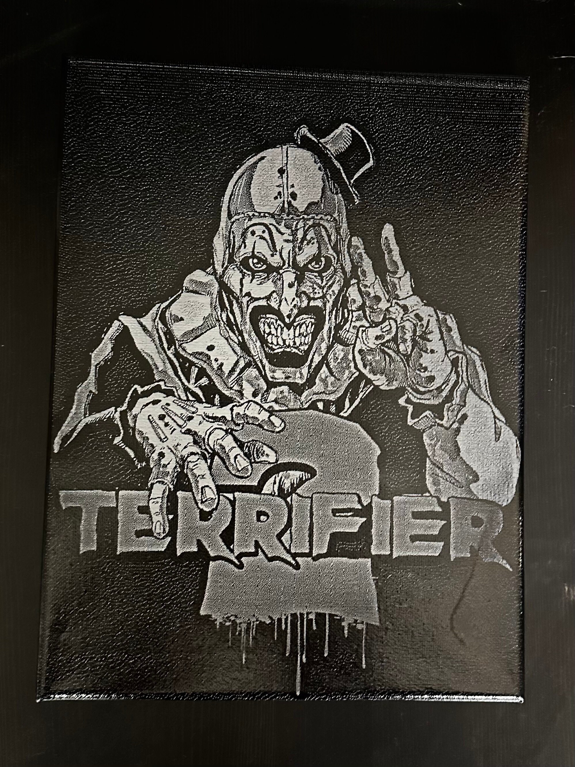 Laser Engraved Terrifier 2 Poster on a 9x12 Canvas - Etsy