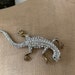 Vintage Crystal Encrusted Lizard Brooch, Sparkling Clear Rhinestone ...