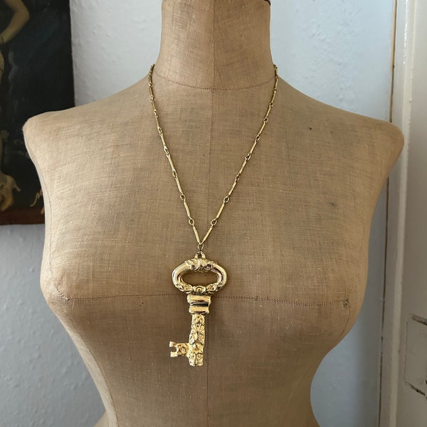 Long Key Necklace - Etsy