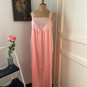 Luxurious Vintage 30s Style Pink Liquid Satin Peignoir Set With ...