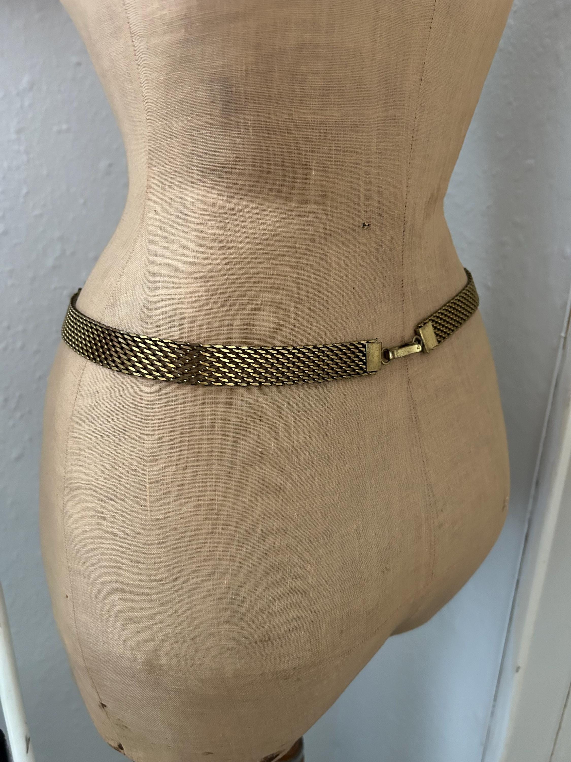 Vintage Brass Chainmail Art Deco Revival Belt 32” or 81 Cm - Etsy