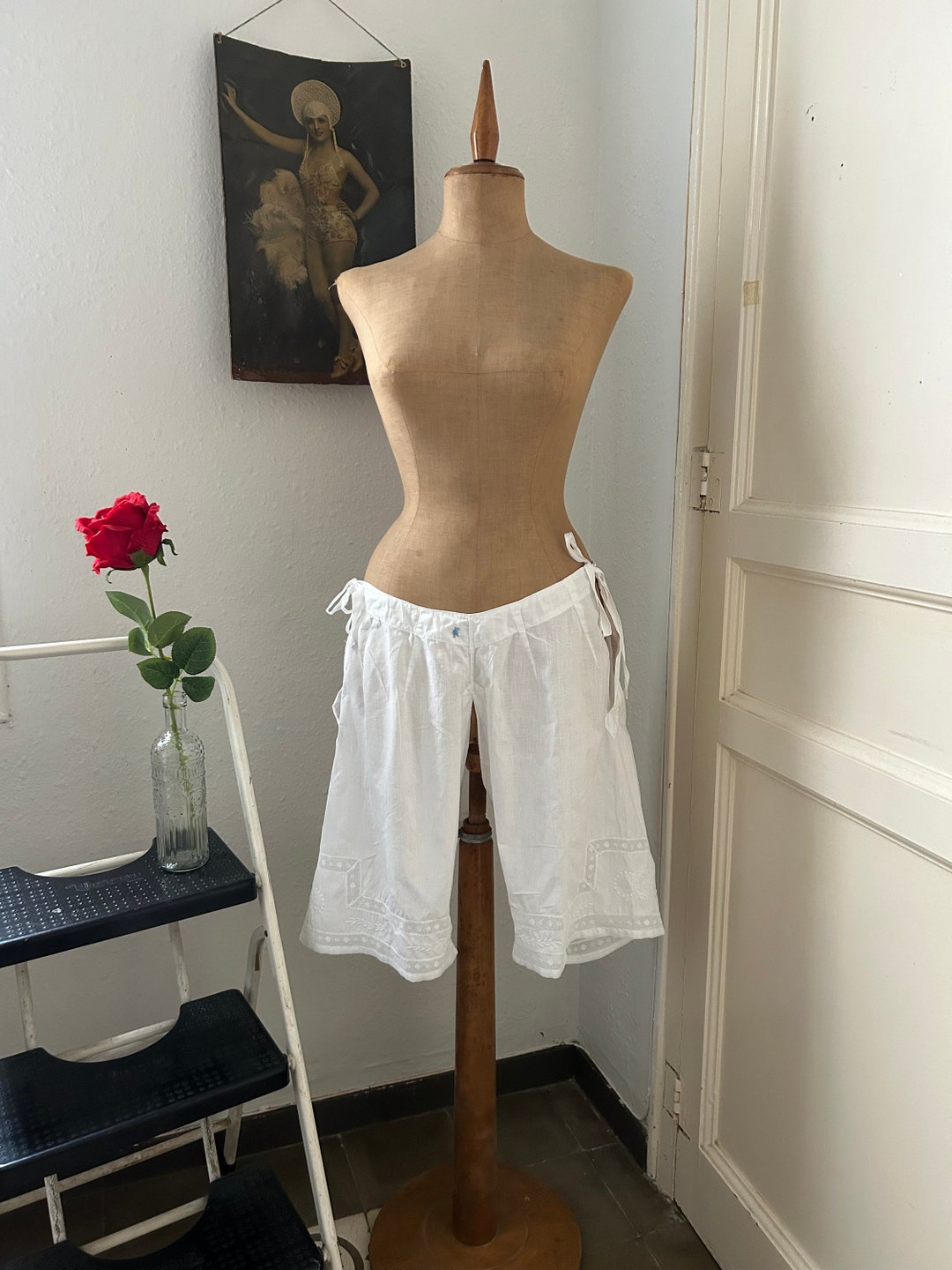 Antique Edwardian Split Leg Bloomers With Embroidered Lace Trim Size ...