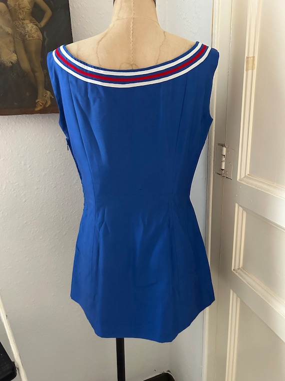 Vintage Early 70s Royal Blue Majorette Style Tunic To… - Gem