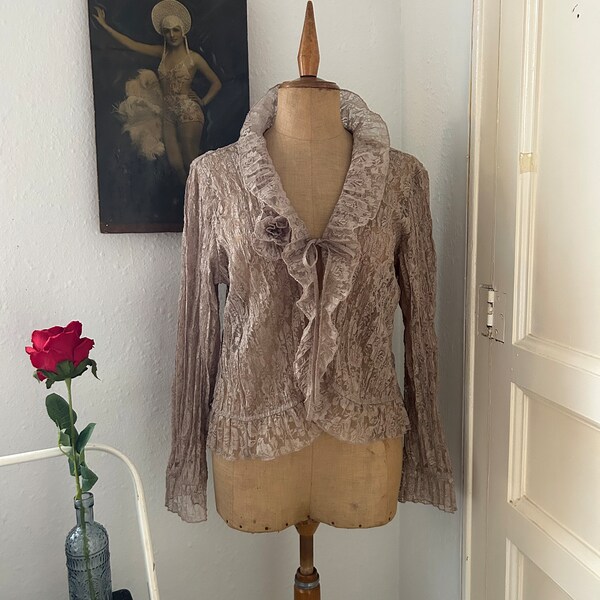 Ruffle Collar Jacket - Etsy