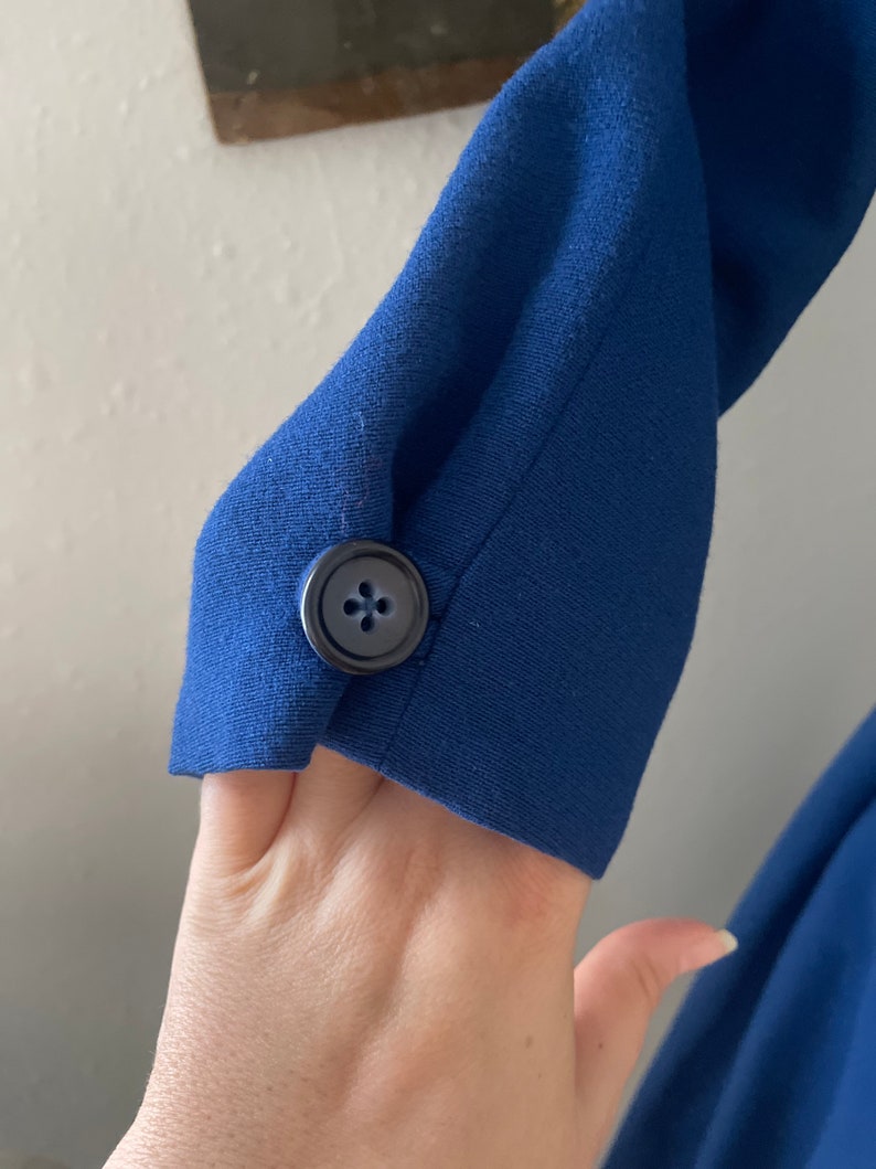 1950s Royal Blue Wool Fit and Flare Dress Size Small Kay - Etsy