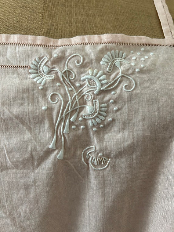 Vintage 1920s Peach Cotton Flapper Slip Dress Size La… - Gem