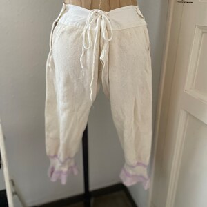 Rare Edwardian Winter Split Leg Bloomers W/ Lavender Striped Legs ...