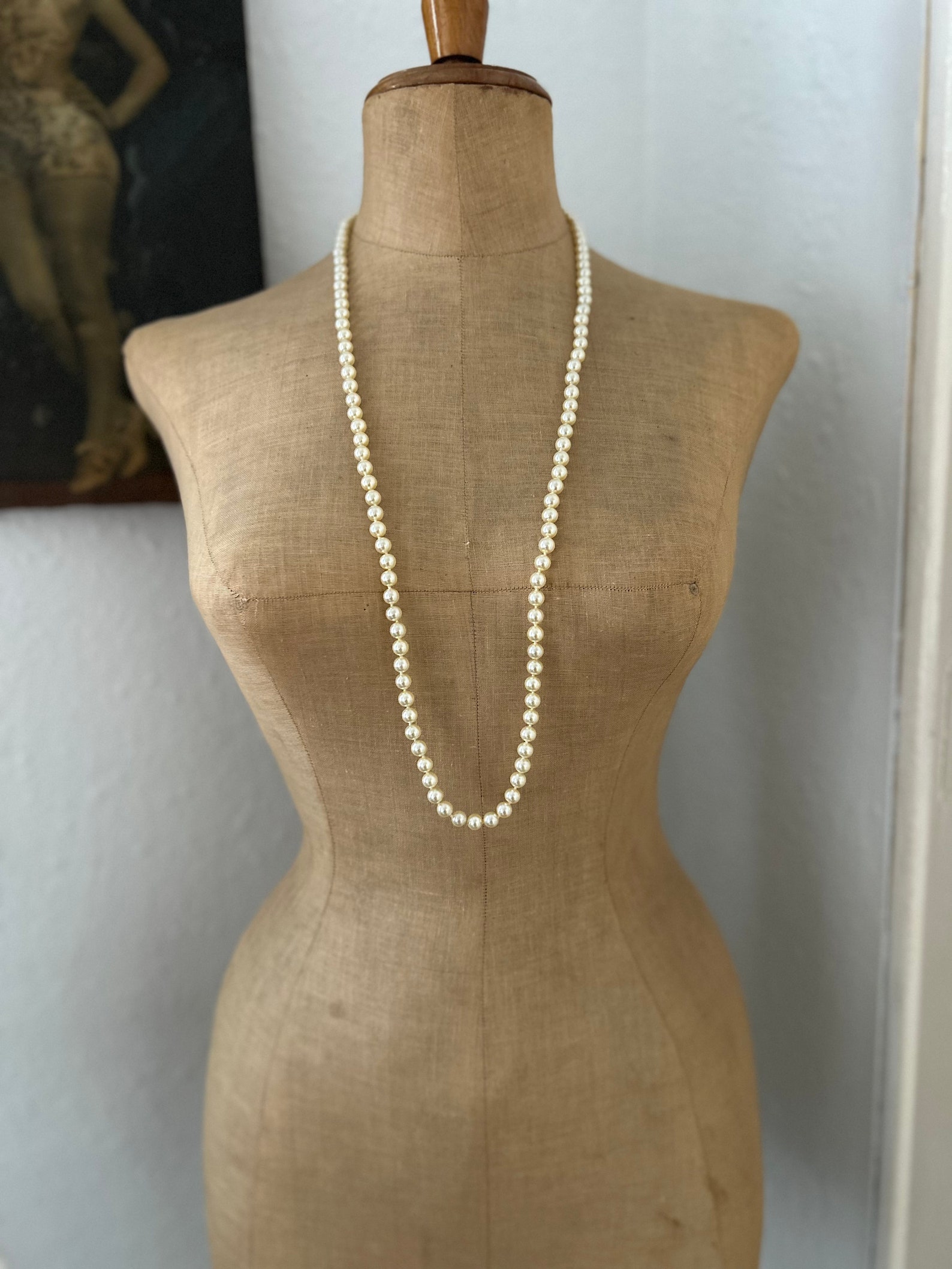 NOS Vintage 36 Strand Mallorca Pearl Necklace, Princess Length Beaded ...
