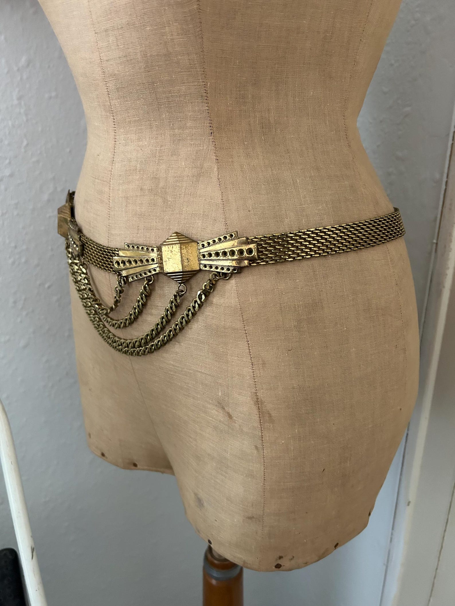 Vintage Brass Chainmail Art Deco Revival Belt 32” or 81 Cm - Etsy