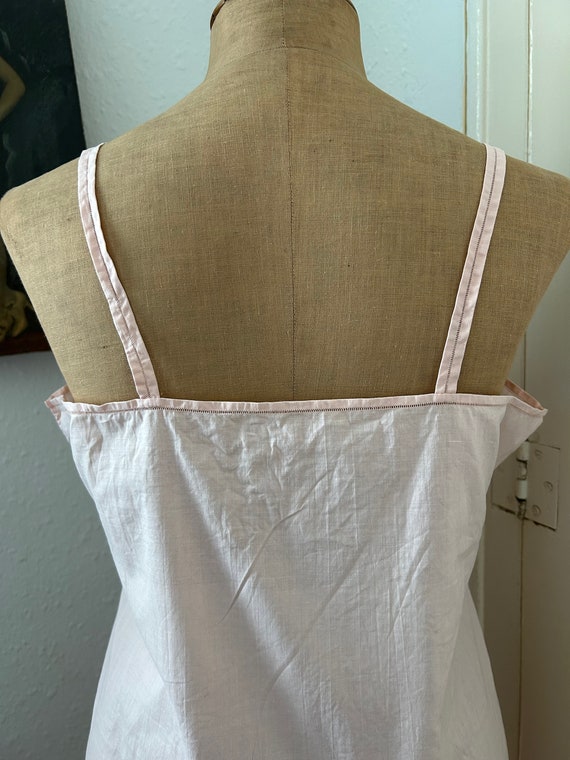 Vintage 1920s Peach Cotton Flapper Slip Dress Size La… - Gem