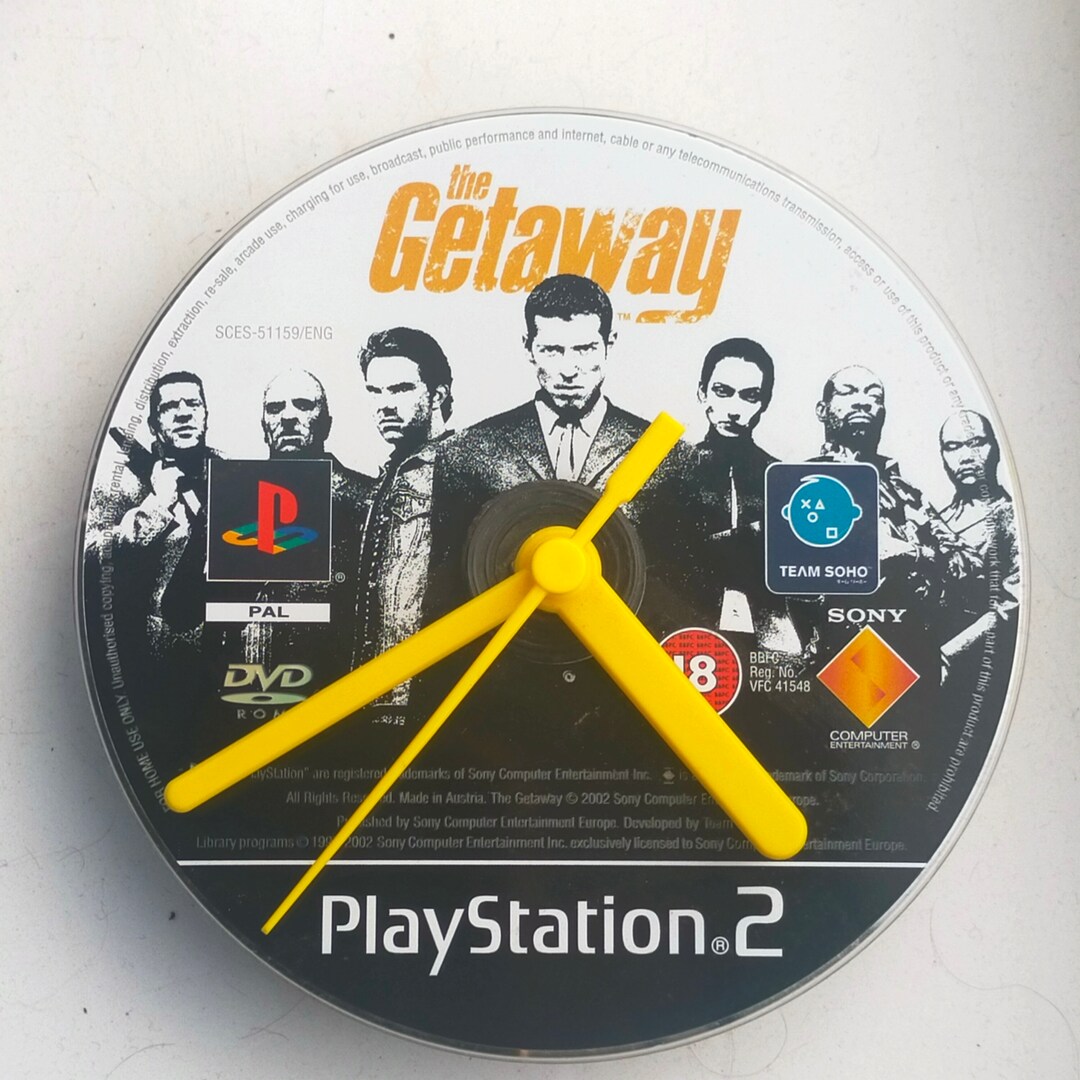 Novelty Clock ,PS2 Game Disc ,the Getaway - Etsy UK