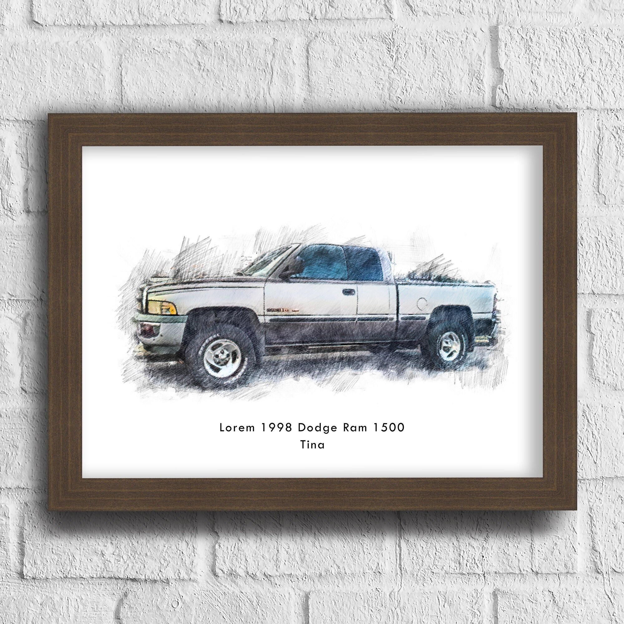 Personalised Truck Sketch Custom Truck Portrait Truck Artwork Bespoke ...