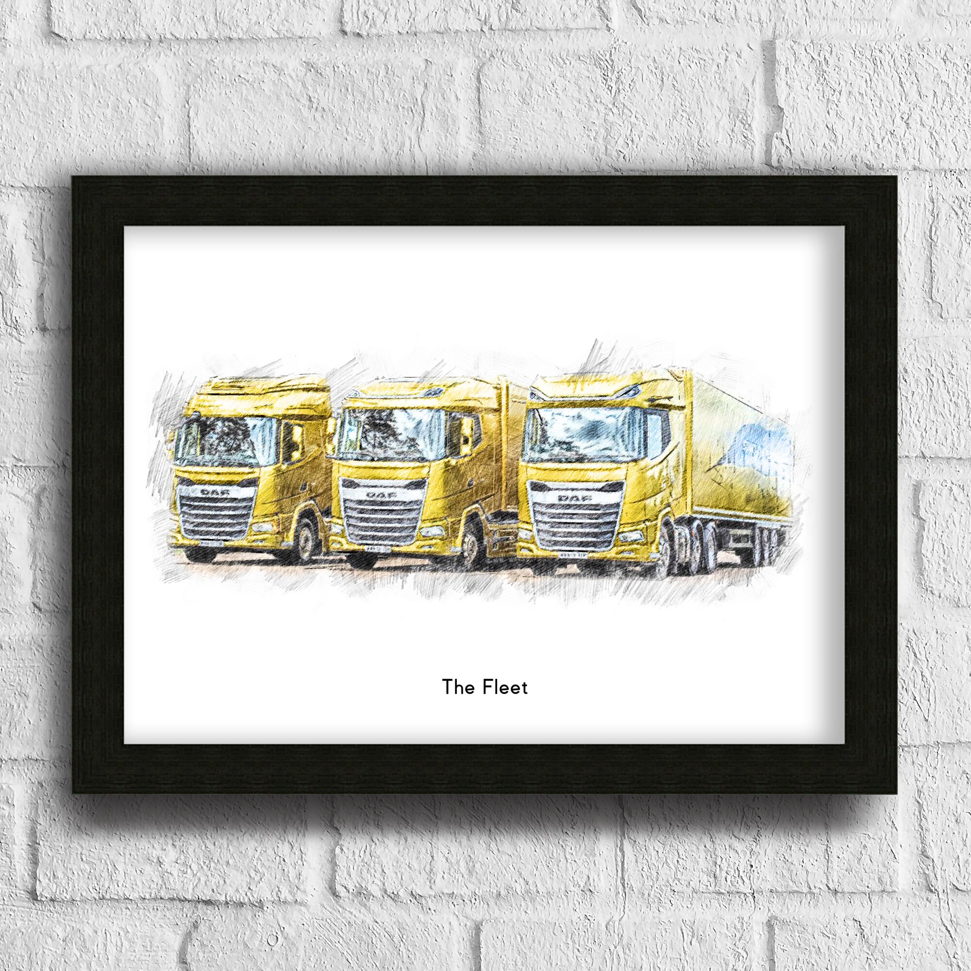 Personalised Truck Sketch Custom Truck Portrait Truck Artwork Bespoke ...