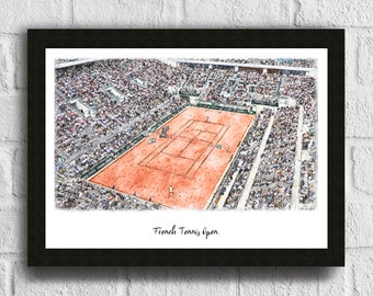 French Open Poster - Etsy