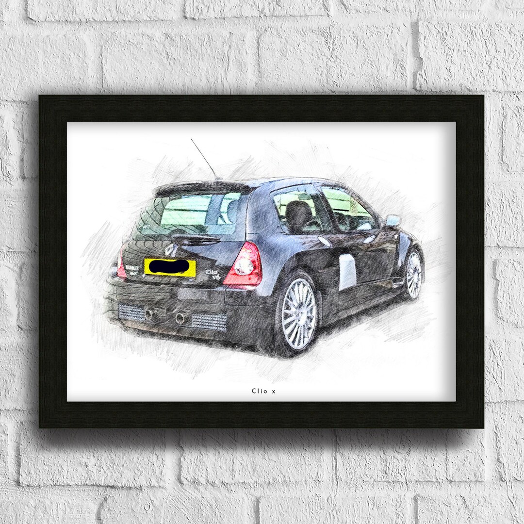 Personalised Car Sketch Custom Vehicle Portrait Auto Artwork Bespoke ...