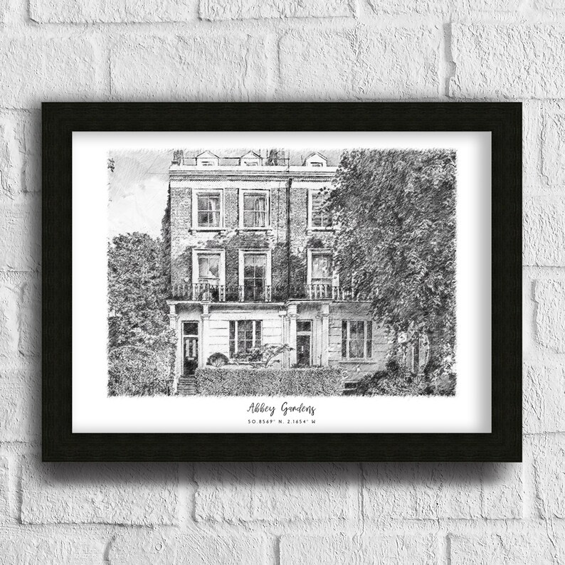 Personalised House Drawing Custom House Portrait Custom - Etsy