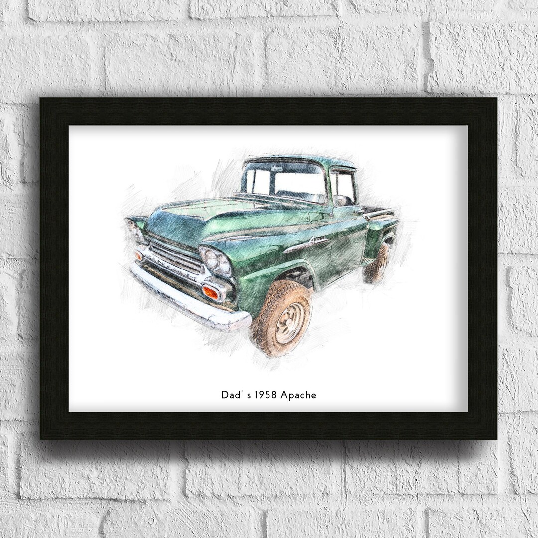 Personalised Truck Sketch Custom Truck Portrait Truck Artwork Bespoke ...
