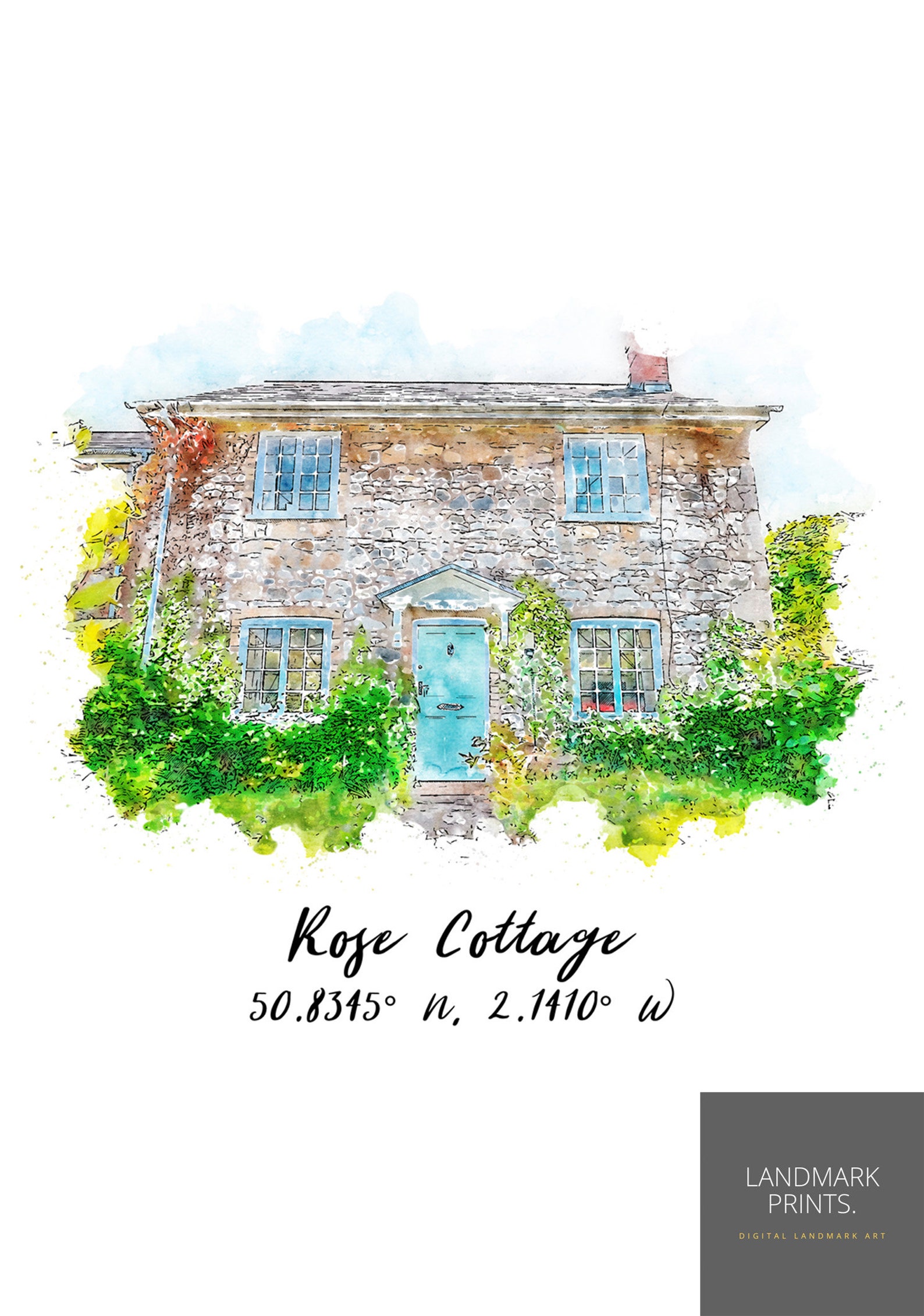 Custom House Portrait Personalised House Print Poster Art - Etsy UK