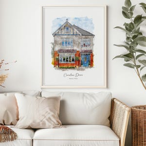 Custom House Portrait, Personalised House Print Poster Art Print ...