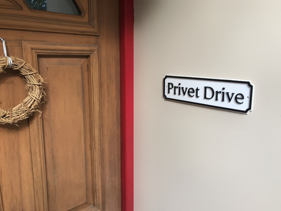 4 Privet Drive Harry Potter Inspired Street Sign. Black and - Etsy