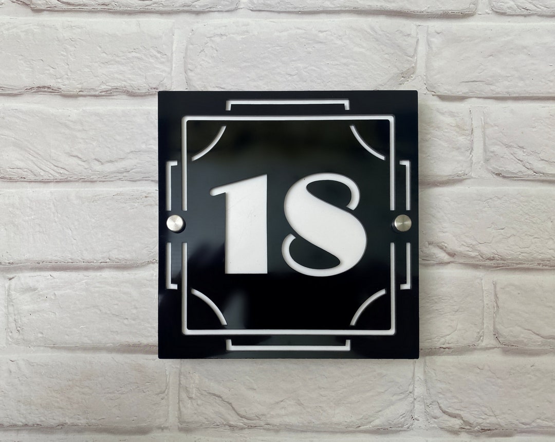 Art Deco House Number. Clear and Readable. Long Life Outdoors. House ...