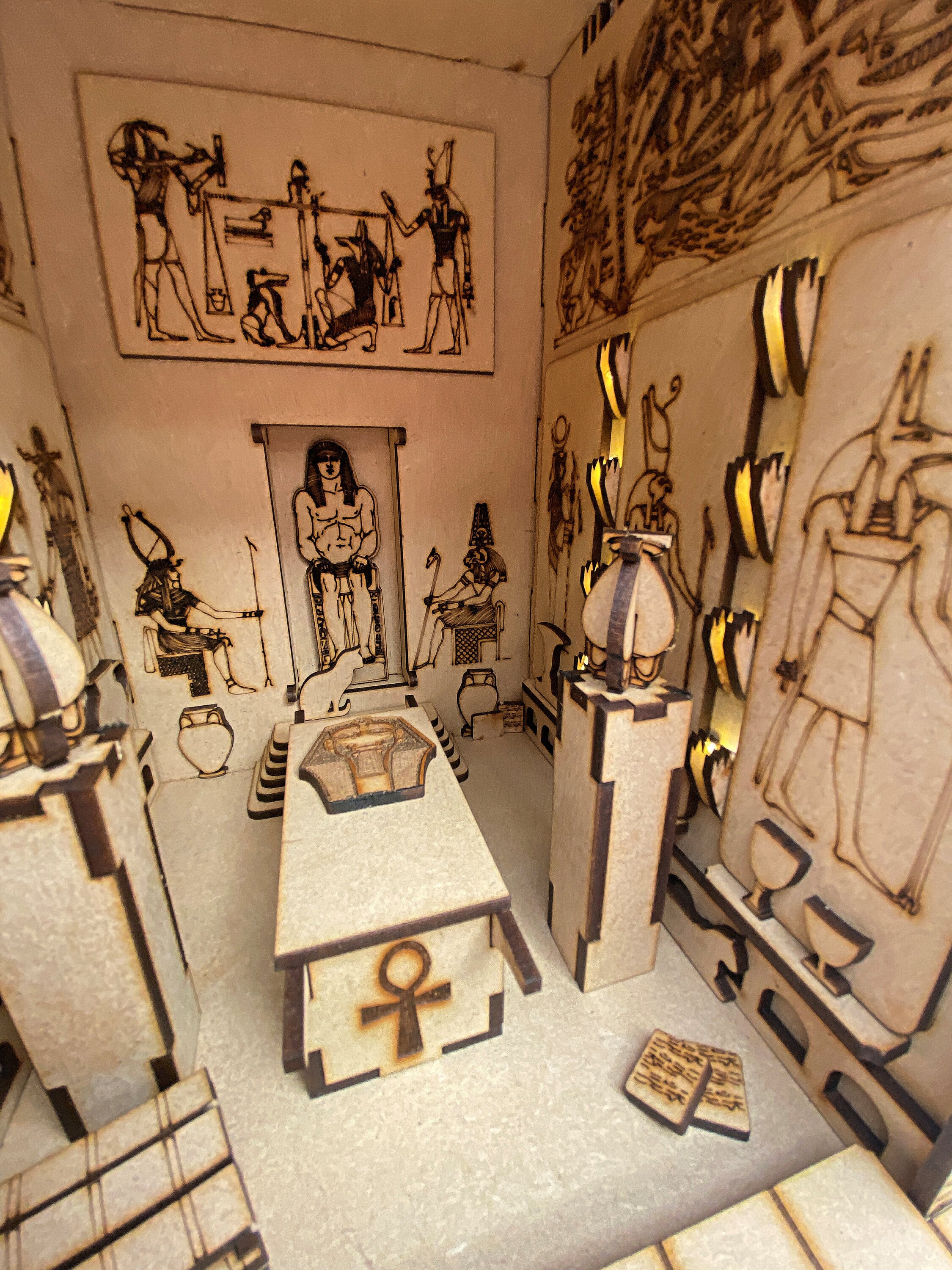Egyptian Pharaoh's Tomb Book Nook, USB Lights and Glue Your Complete ...