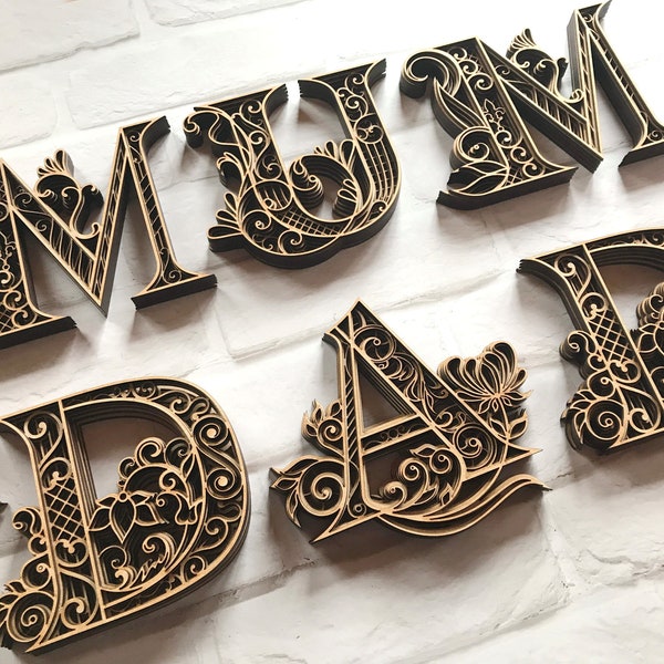 Mandala Letters Svg - Etsy