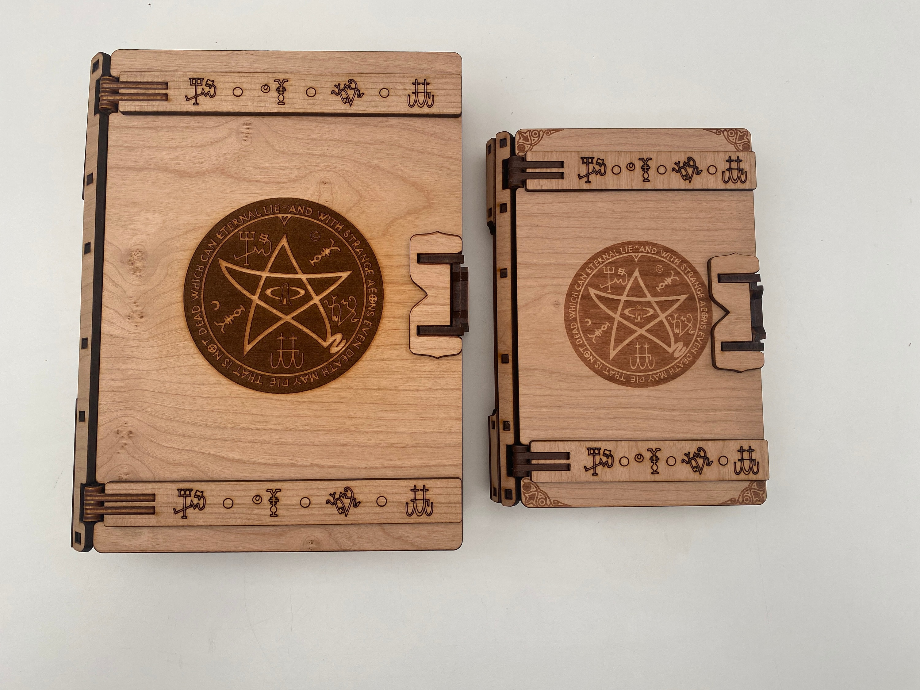 Cthulhu Necronomicon Book Box. Unusual Keepsake. Lovecraft Cherry Wood ...