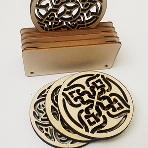 Viking / Norse Coaster Sets - Wooden Coasters With Norseman and Celtic ...