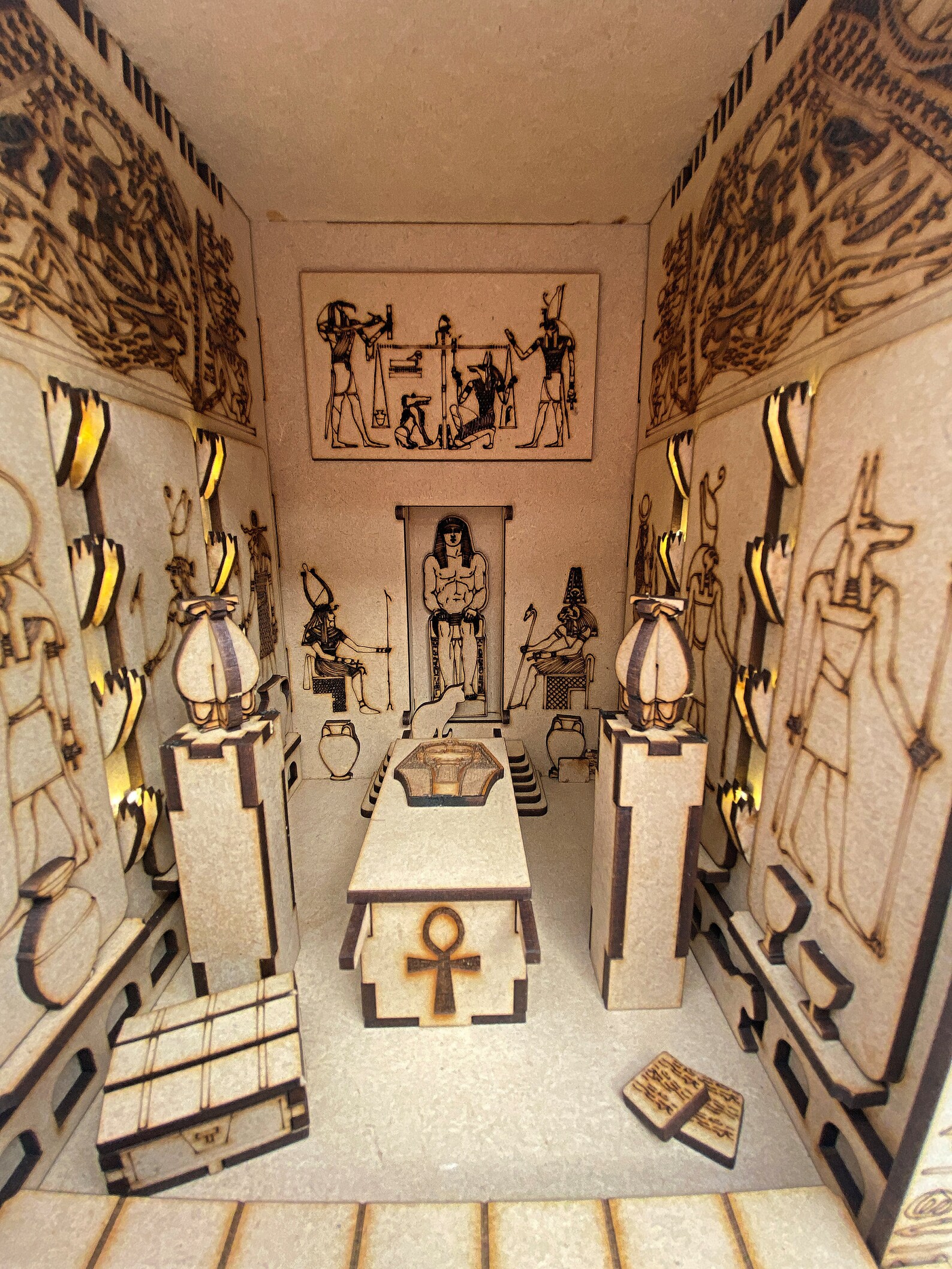 Egyptian Pharaoh's Tomb Book Nook, USB Lights and Glue Your Complete ...