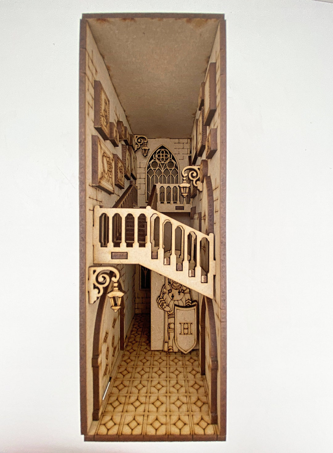 Castle Stairs Interior. Winding Stairs and Pictures on the Walls. Could ...