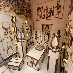 Egyptian Pharaoh's Tomb Book Nook, USB Lights and Glue Your Complete ...