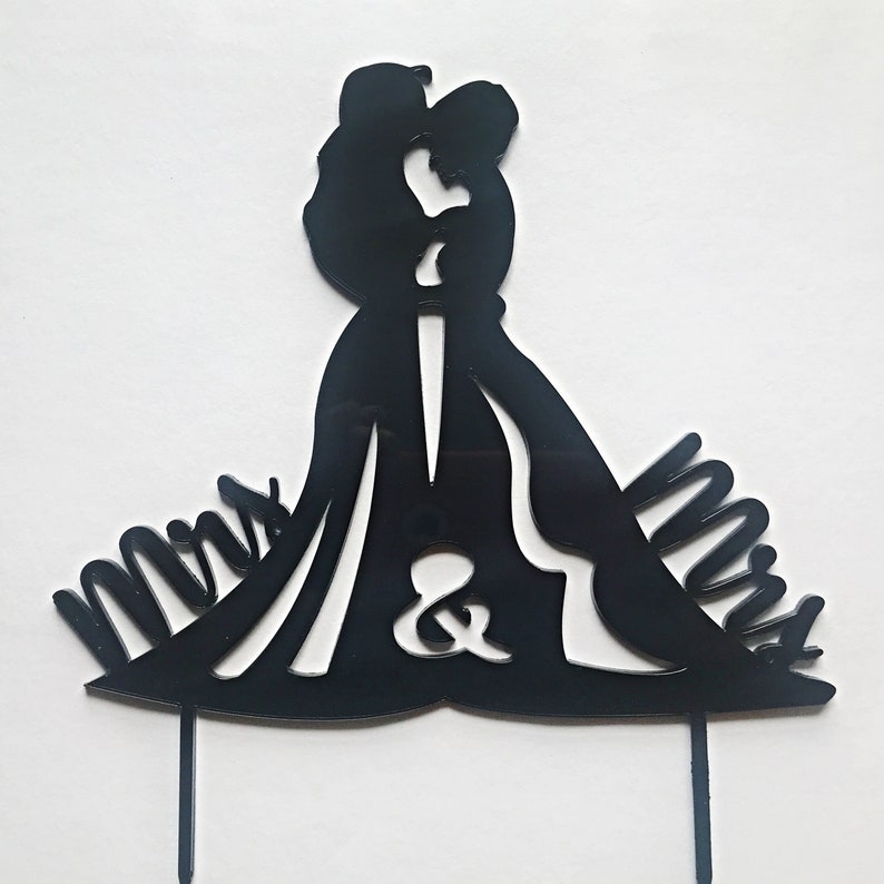 LGBTQ Cake Topper Same Sex Gay Wedding Lesbian Wedding Two - Etsy UK