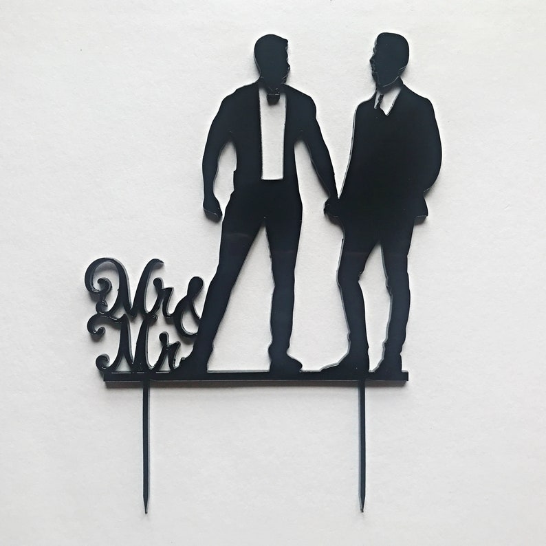 LGBTQ Cake Topper Same Sex Gay Wedding Lesbian Wedding Two - Etsy UK