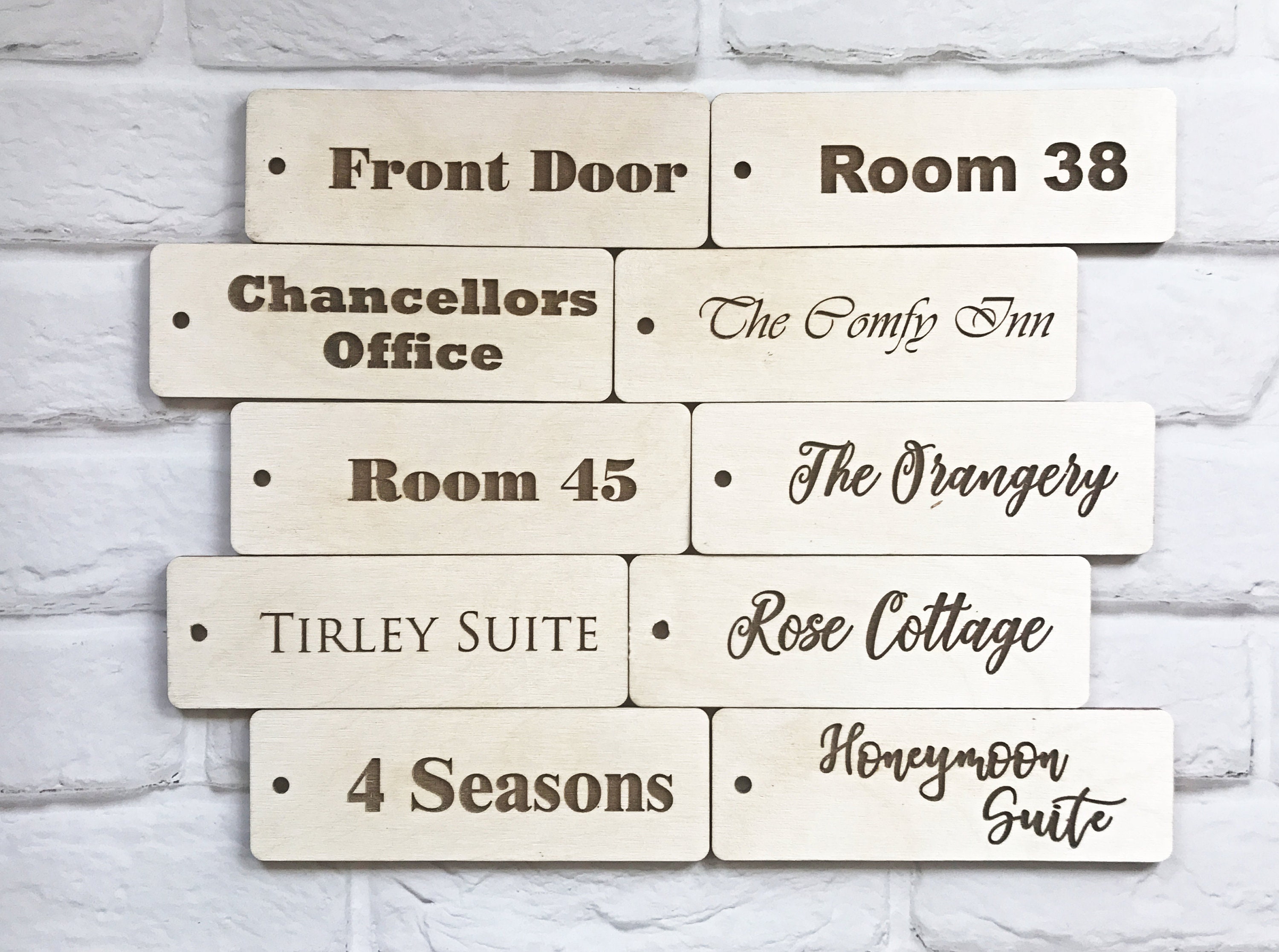 Custom Hotel / Business Wooden Key Fobs - Engraved Wood Key Tags in ...