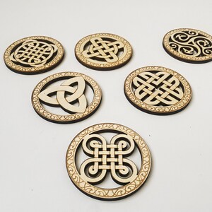 Celtic Knot Coaster. Wooden Coasters With 6 Different Celtic Knots ...