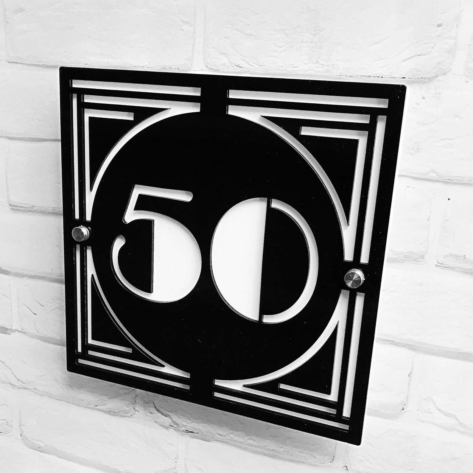 Art Deco House Number. Clear and Readable. Long Life Outdoors. | Etsy